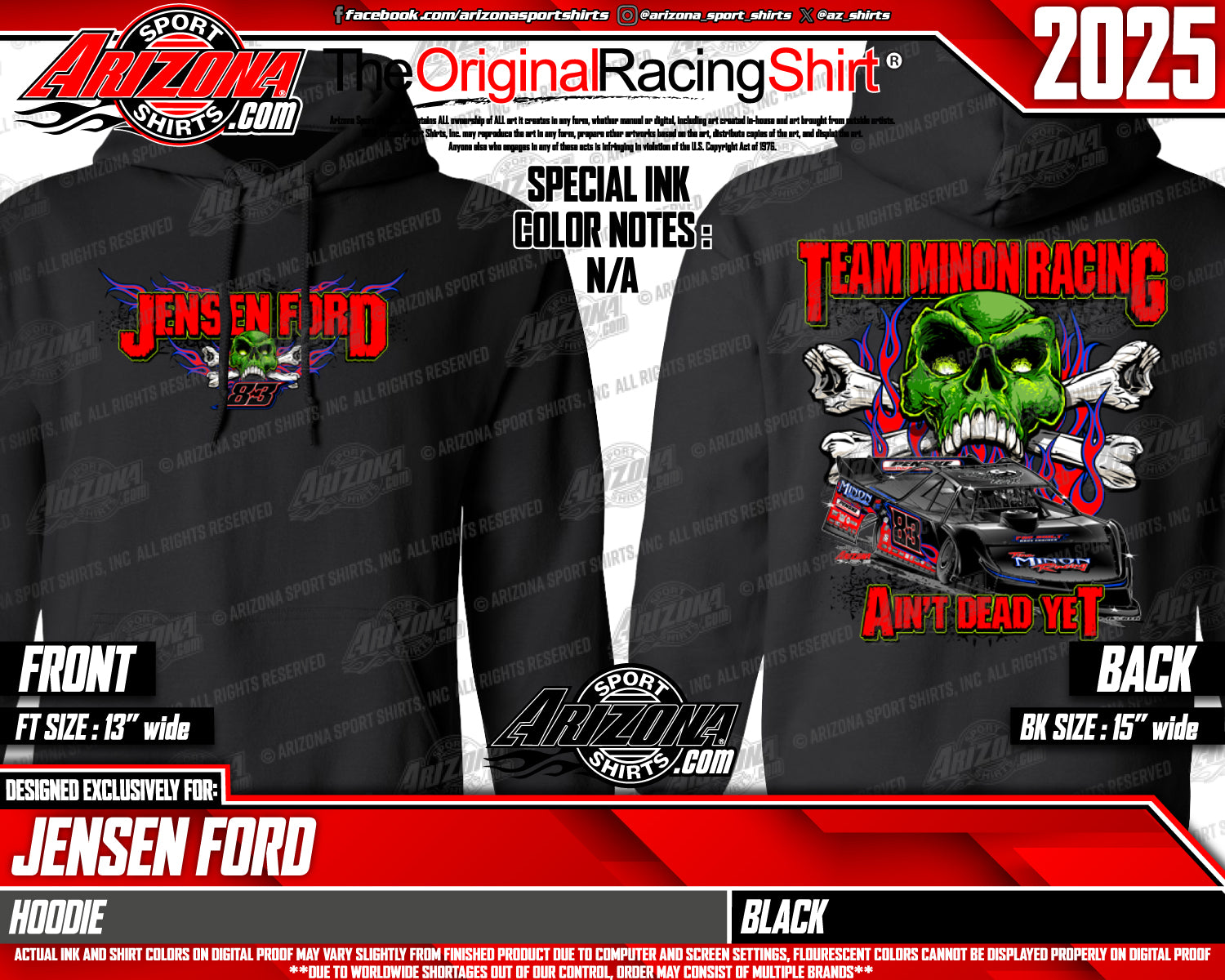 2025 Heavy Metal Hoodie – Jensen Ford Racing